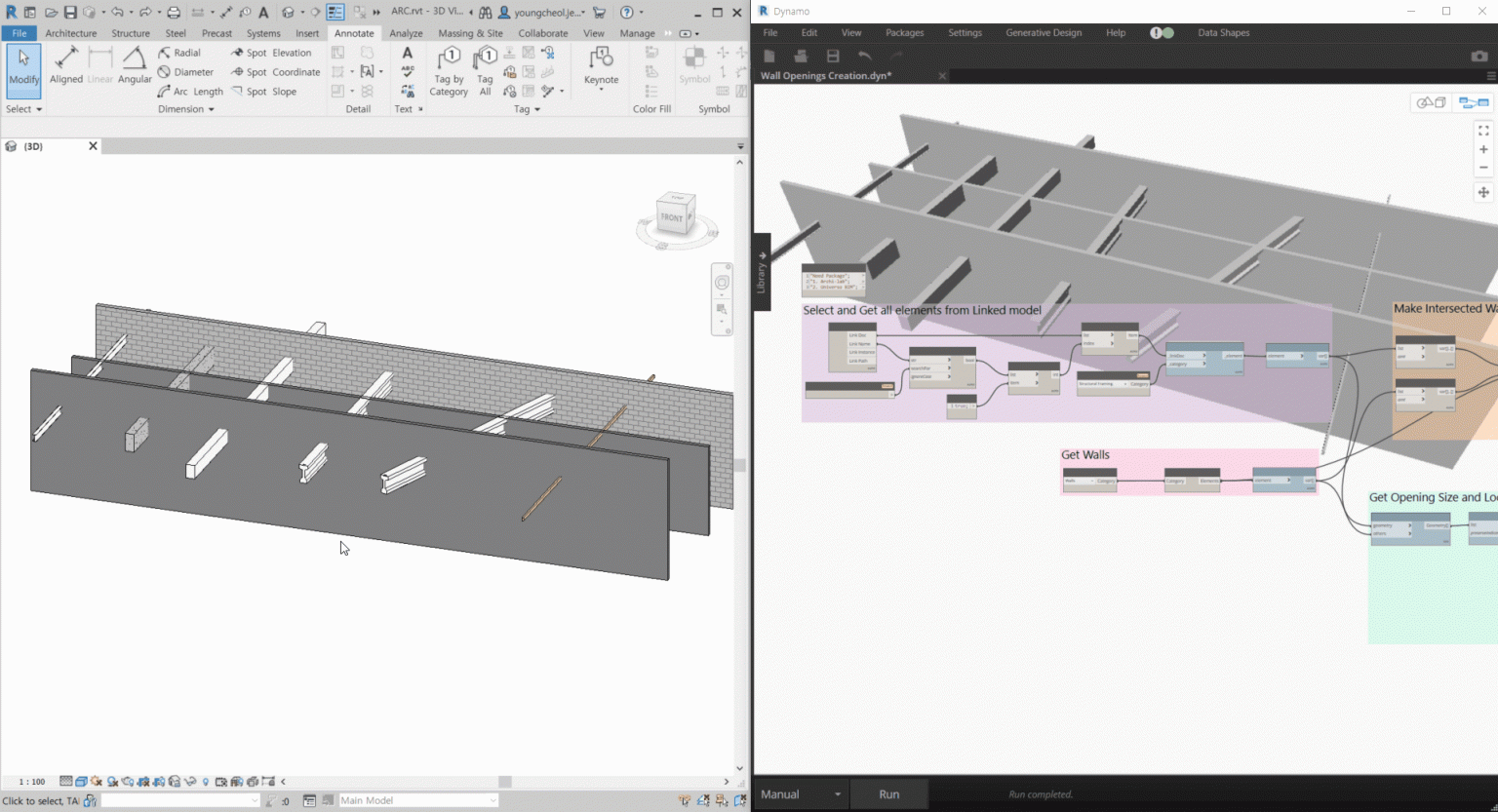 Collaborated BIM Modeling : Wall Opening – How to make wall opening in ...